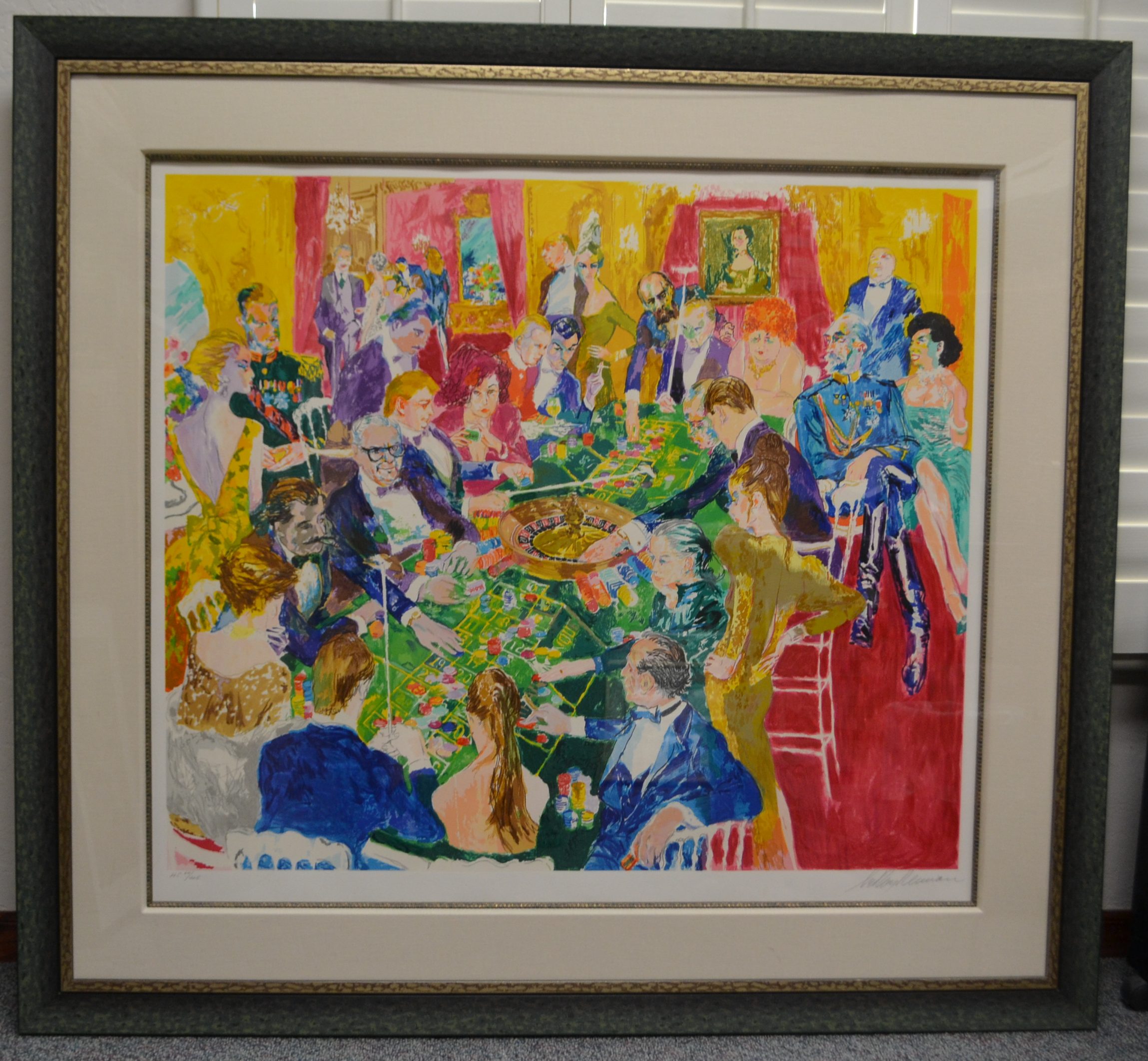 Leroy Neiman Baden Baden Lithograph Signed and Framed – Numbered 64 / ...